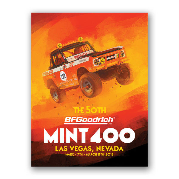 2018 Official Mint 400 Poster - Rod Hall – Dirt Co.